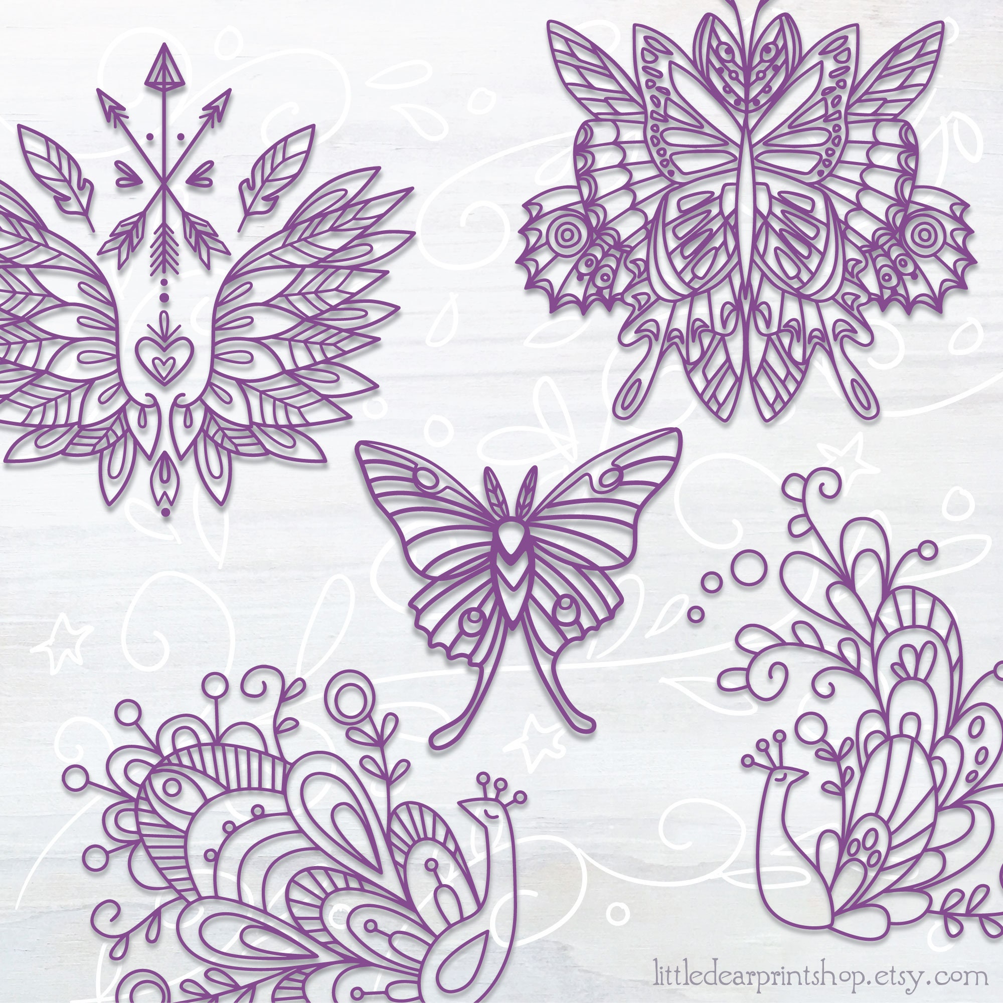 SVG Butterflies Cut File for Cricut Silhouette PNG JPG - Etsy