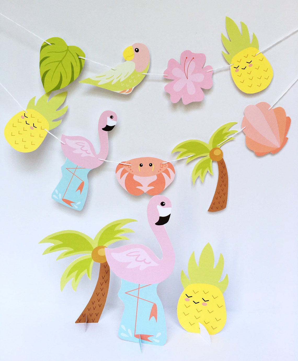 Tropical Flamingo Party Printable Digital Download Clip Art | Etsy