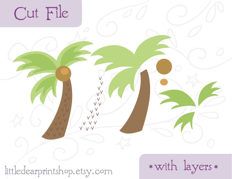 SVG Palm Tree Cut File for Cricut Silhouette PNG JPG - Etsy