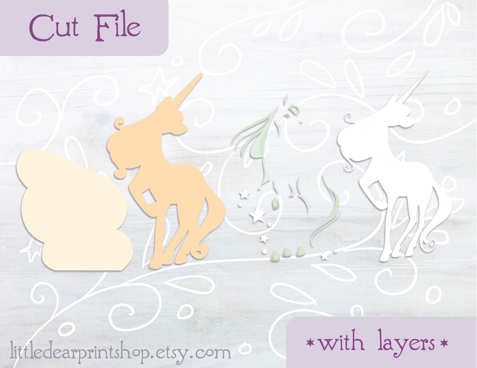 SVG Unicorn Cut File for Cricut Silhouette PNG JPG Fantasy - Etsy