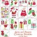 Diy PDF, PNG, SVG Printable Santa Claus, Elves and Presents Clipart ...