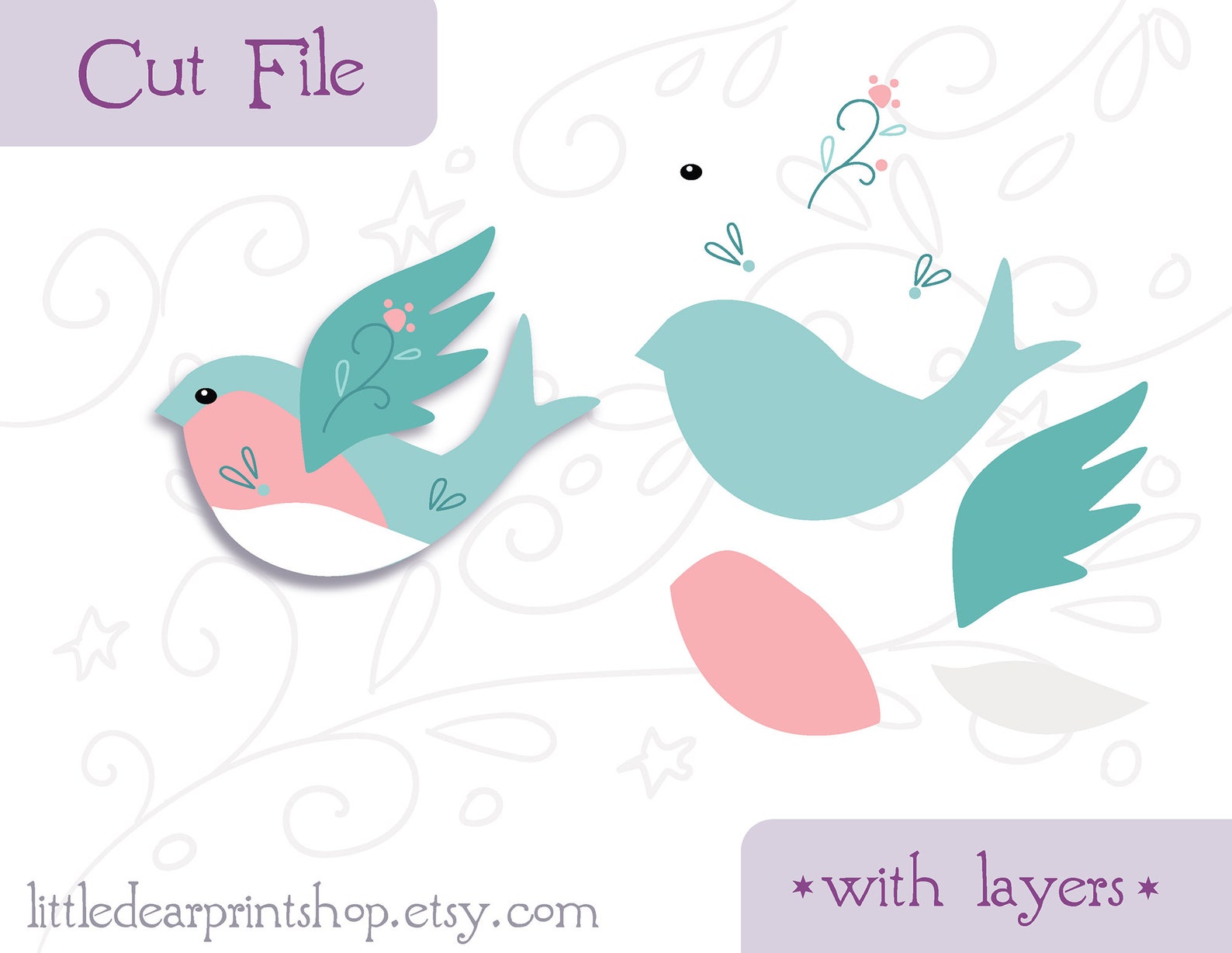 SVG Bluebird Cut File for Cricut Silhouette PNG JPG Blue - Etsy