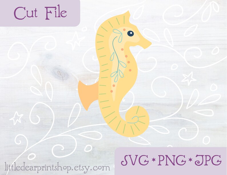 SVG Seahorse Cut File for Cricut Silhouette PNG JPG Ocean - Etsy