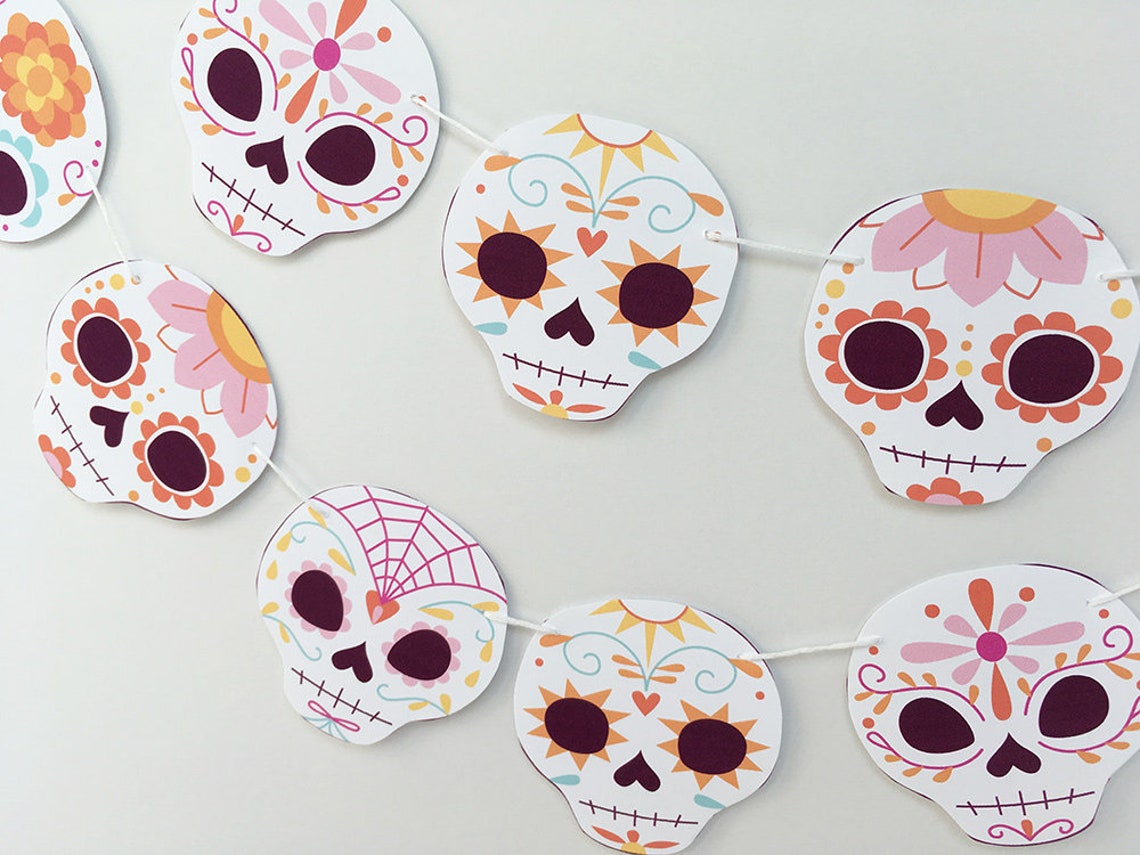 PDF PNG SVG Printable Sugar Skull Calavera Day of the Dead - Etsy