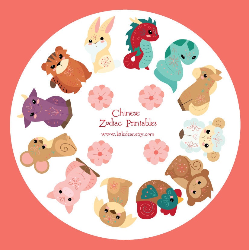 12 Diy Printable Chinese Zodiac Animal Finger Puppets PDF | Etsy