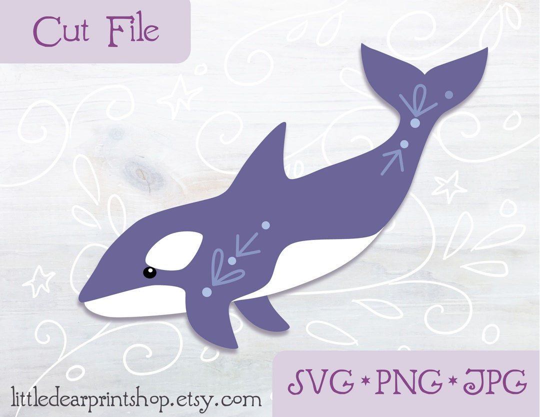 SVG Orca Whale Cut File for Cricut, Silhouette, PNG, JPG Ocean Beach ...