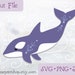 SVG Orca Whale Cut File for Cricut, Silhouette, PNG, JPG Ocean Beach ...