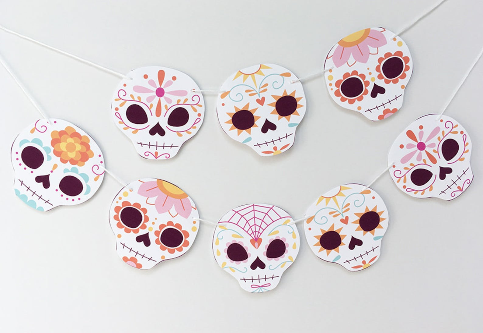 PDF PNG SVG Printable Sugar Skull Calavera Day of the Dead - Etsy