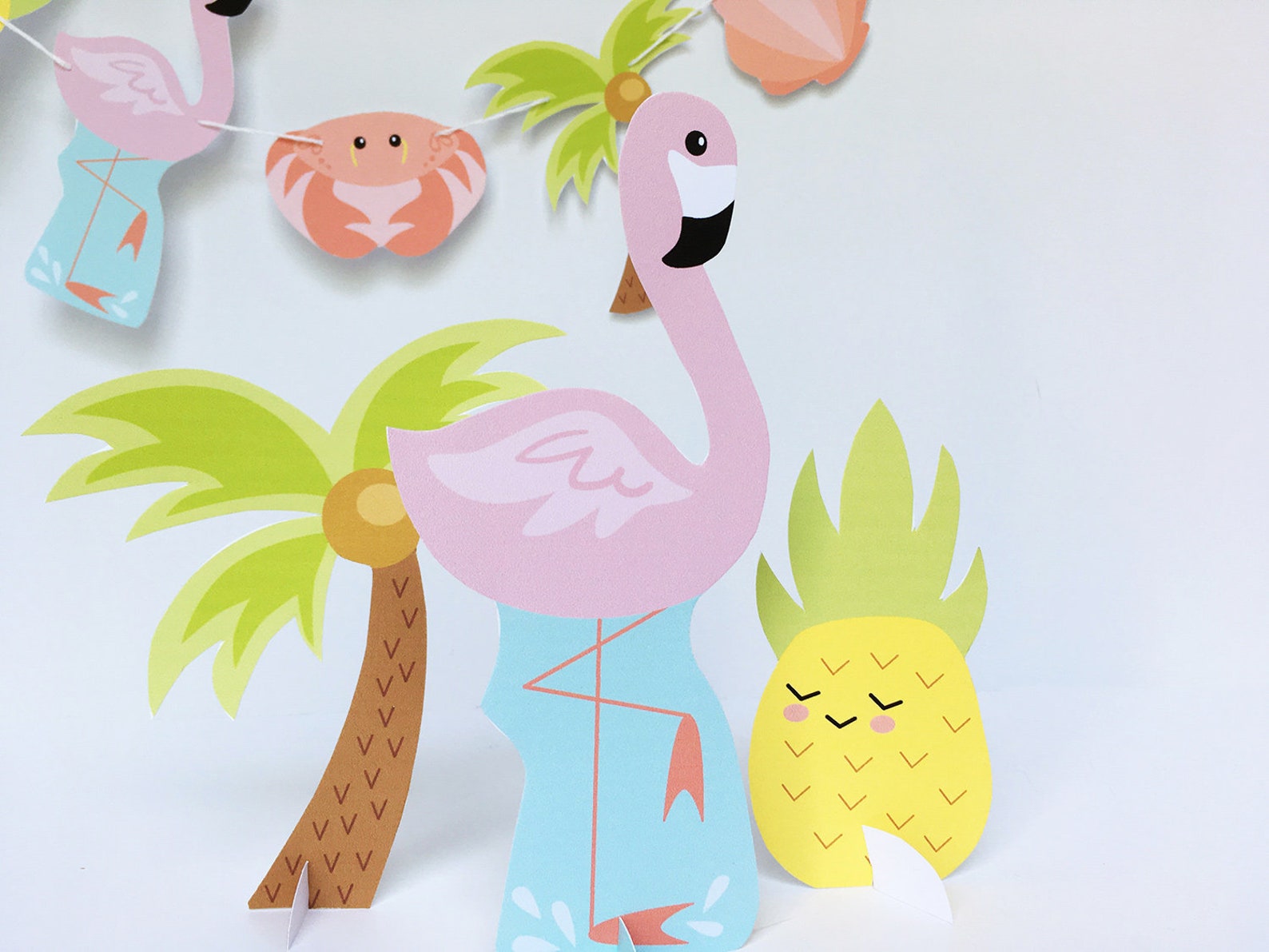 Tropical Flamingo Party Printable Digital Download Clip Art | Etsy