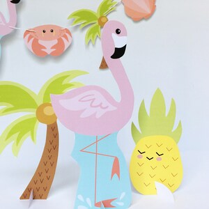 Tropical Flamingo Party Printable Digital Download Clip Art PDF, PNG ...