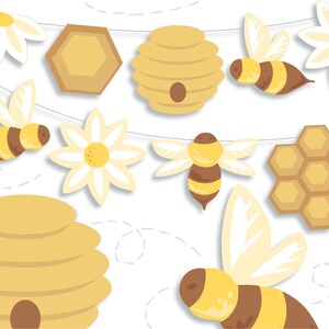 Honey Bee and Daisy Printable Digital Download PDF, PNG Clip Art, SVG ...