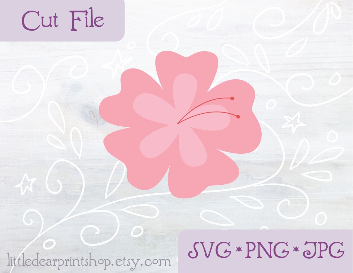SVG Tropical Flower Cut File for Cricut Silhouette PNG JPG - Etsy