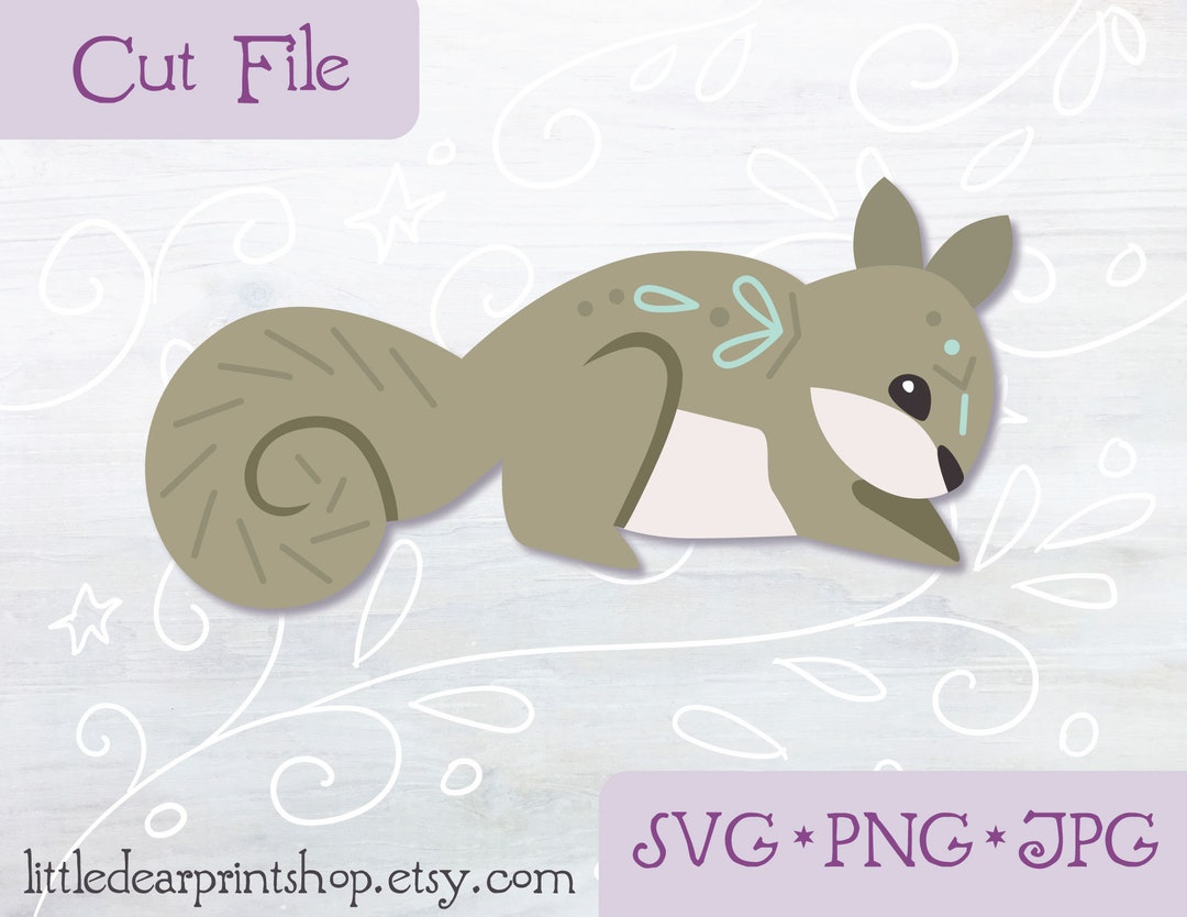 SVG Squirrel, Woodland Animals Cut File for Cricut, Silhouette, PNG ...