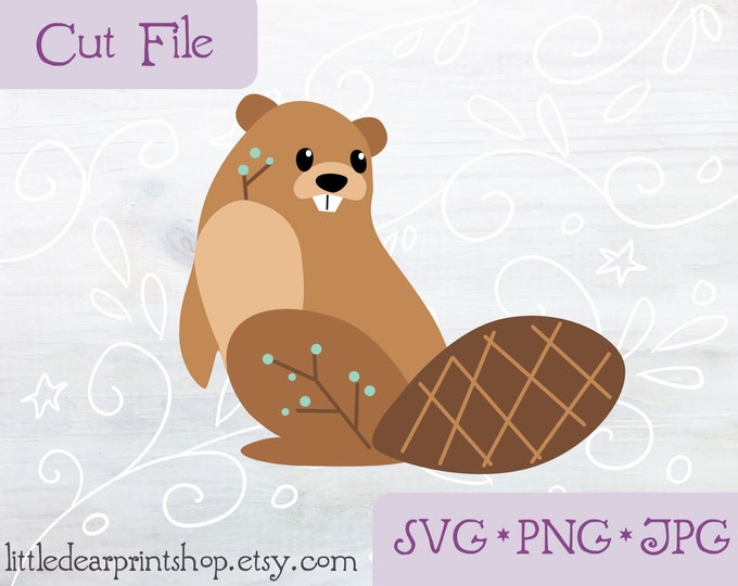 SVG Beaver, Woodland Animals Cut File for Cricut, Silhouette, PNG, JPG ...