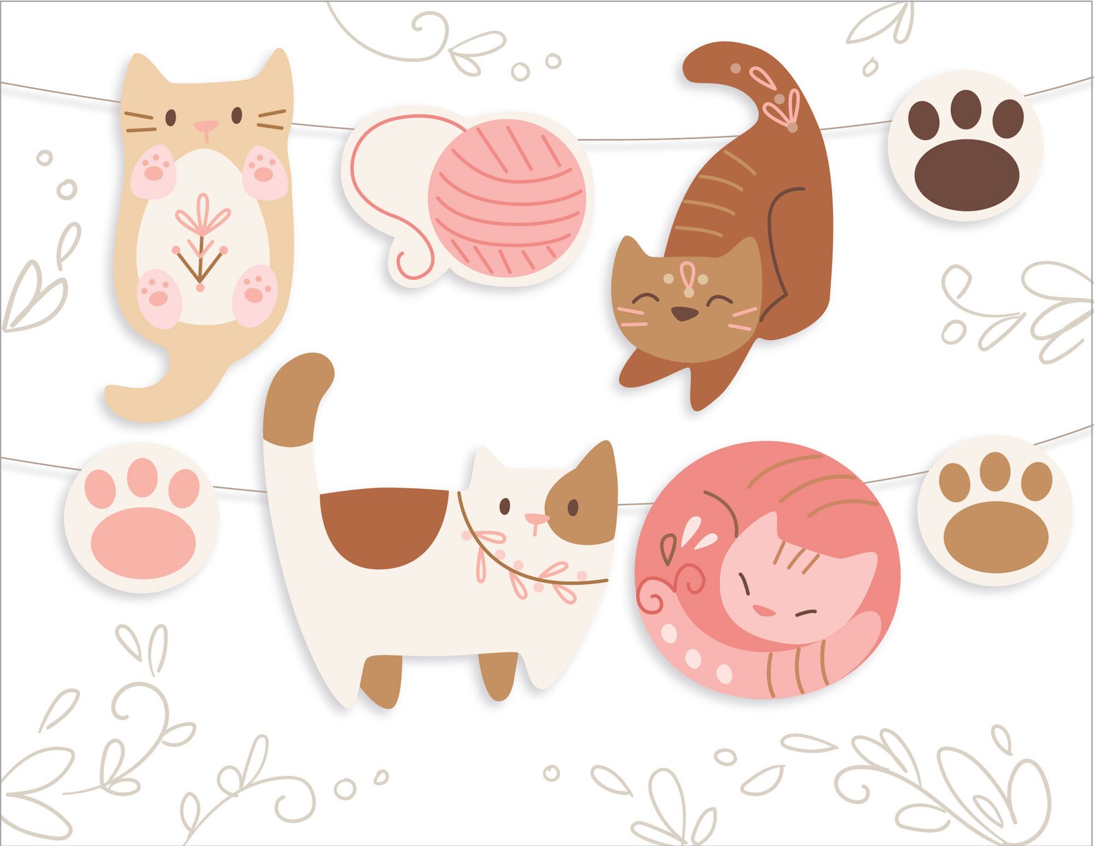 Cute Kitty Cats Printable Digital Download Clip Art PDF PNG - Etsy