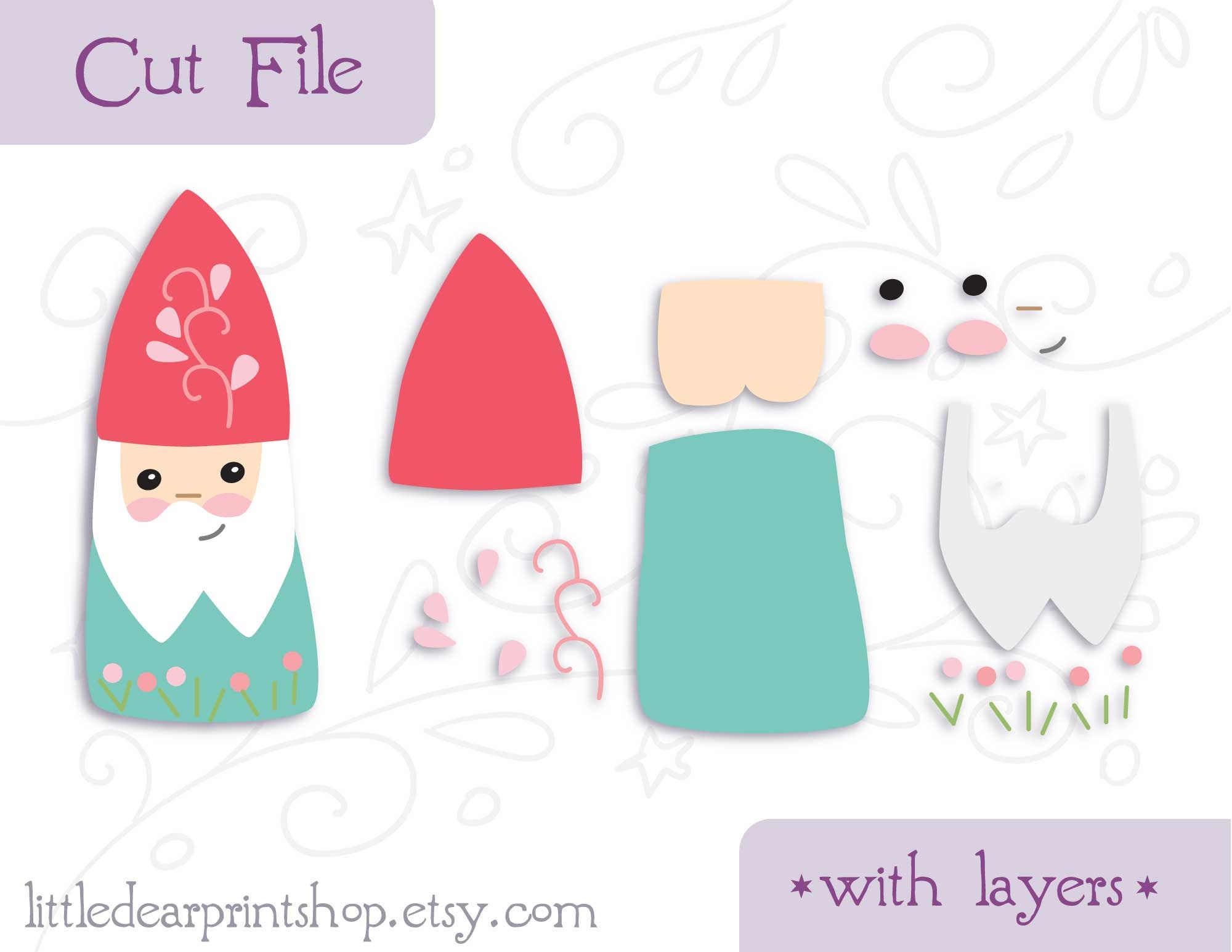 SVG Cute Gnome Cut File for Cricut Silhouette PNG JPG - Etsy