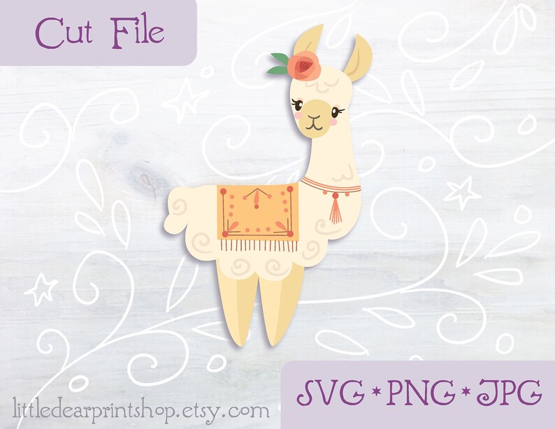 SVG Llama Cut File for Cricut Silhouette PNG JPG Desert - Etsy