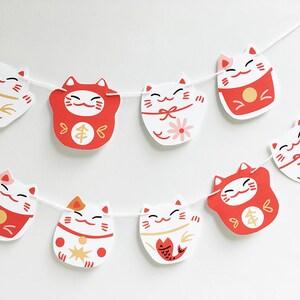 Printable Lucky Cats Banner, Diy PDF, SVG, PNG Download, Chinese New ...