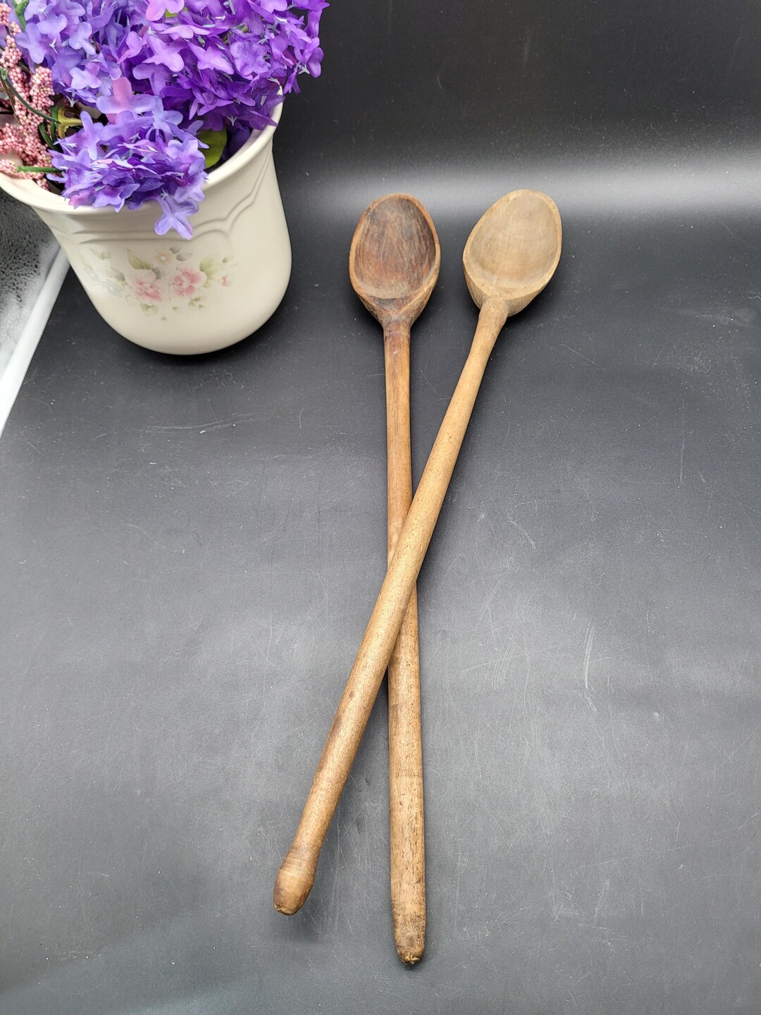 Vintage 1920-1930s Hard-carved 21 Inch Wooden Spoons - Etsy