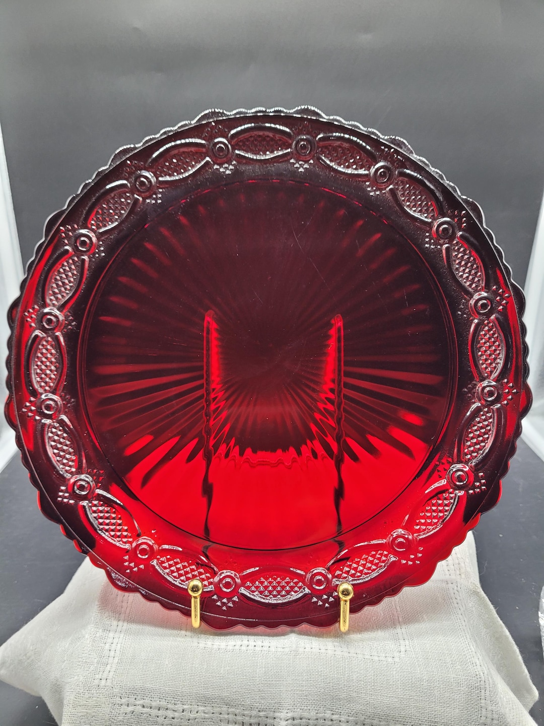 Vintage Avon 1876 Cape Cod Ruby Red Salad Plate / Avon Ruby Red ...