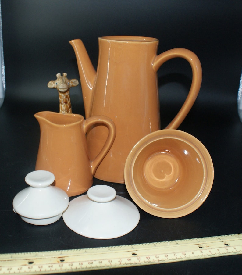 Mid Century Coffee Pot U.S.A. Color Between Cameron Clay and Mustard ...