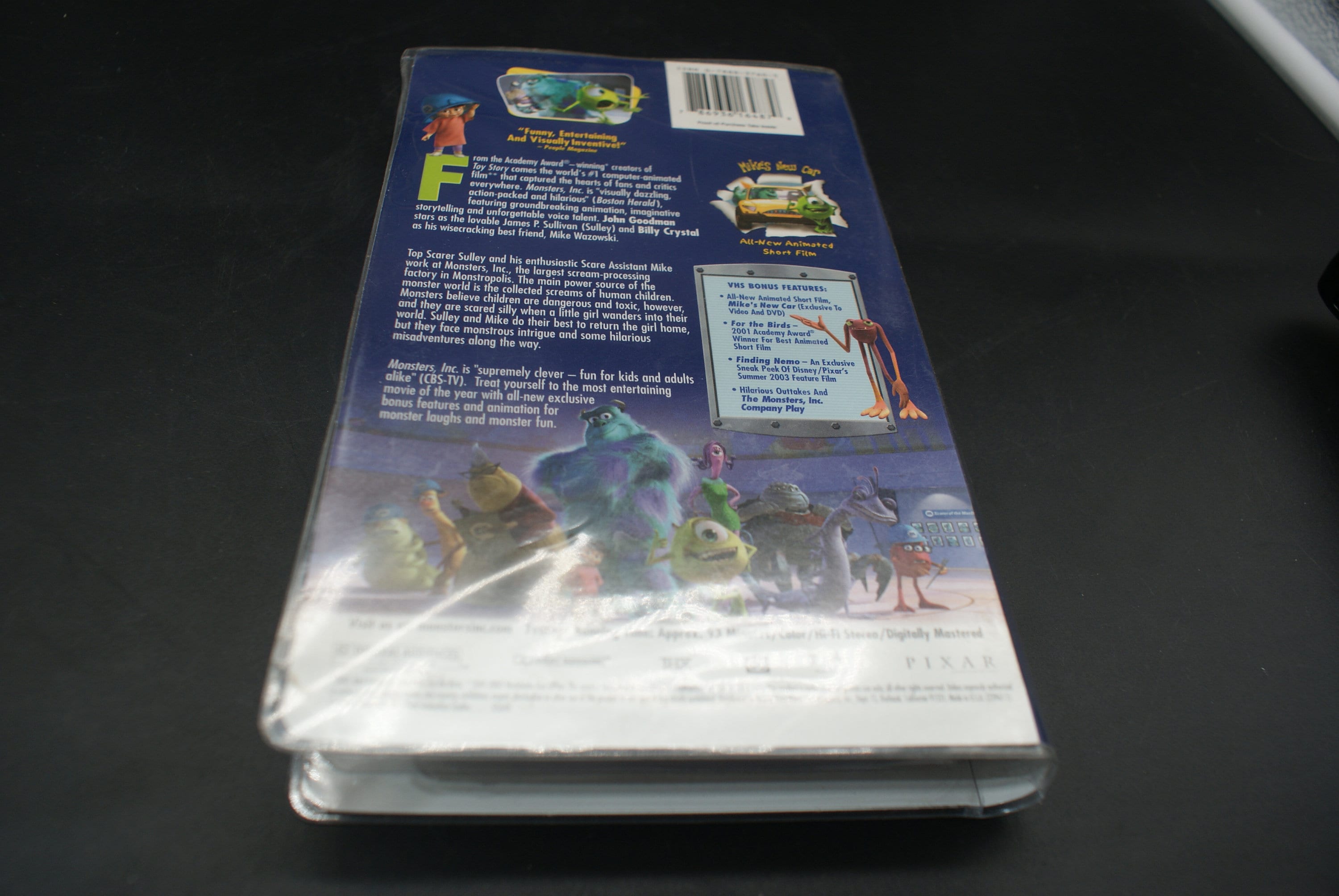 Monsters Inc VHS Video 2001 Disney Pixar Clam Shell Blue Tape - Etsy