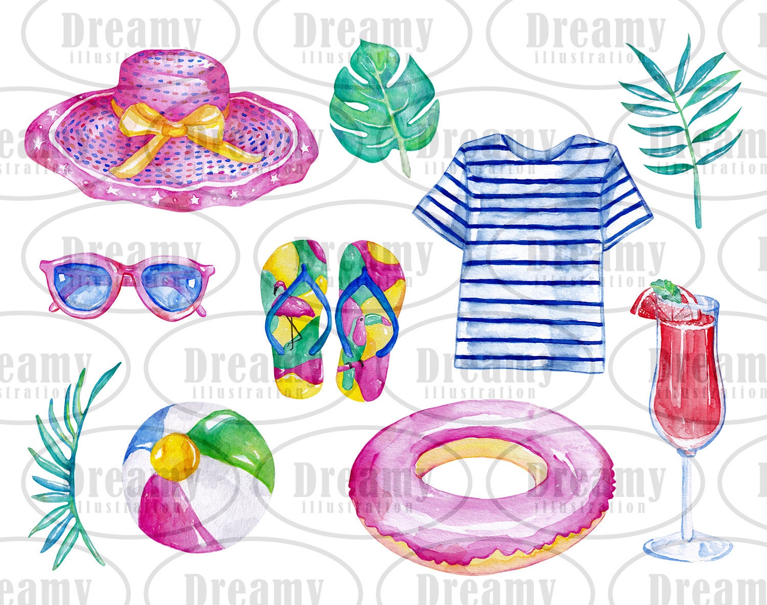 Summer Fun Clipart Summer Clipart Set Pool Graphics Vacation Graphics ...