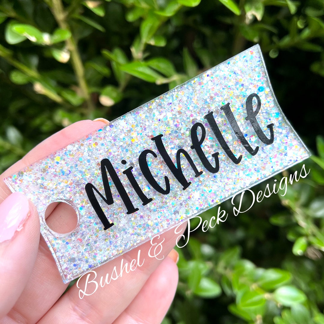 Custom Glittered Acrylic Name Tag/plate for 40oz Stanley H2.O Quencher ...