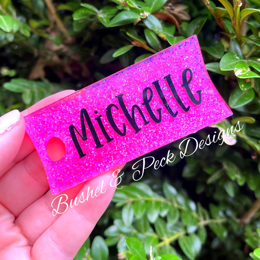 Custom Glittered Acrylic Name Tag/plate for 40oz Stanley H2.O Quencher ...