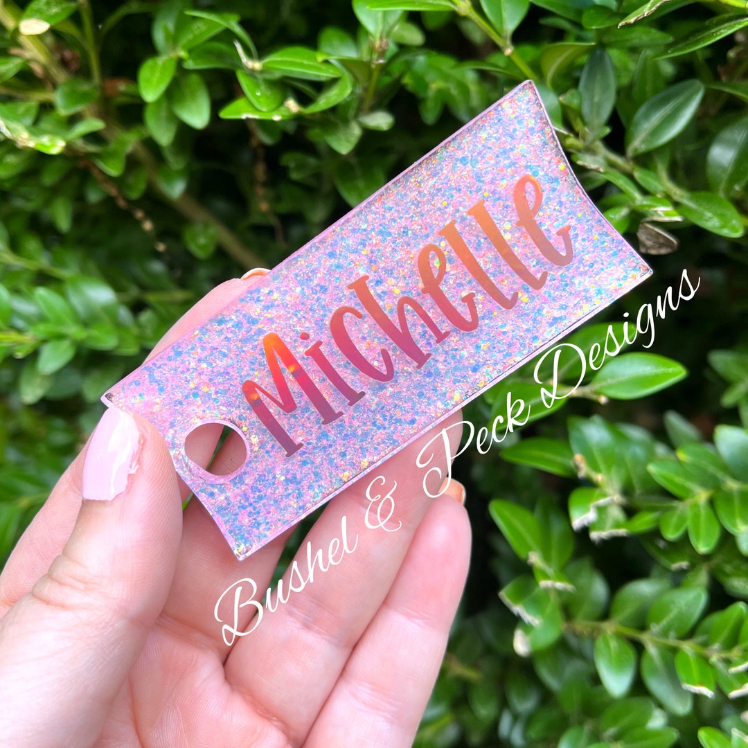 Custom Glittered Acrylic Name Tag/plate for 40oz Stanley H2.O Quencher ...