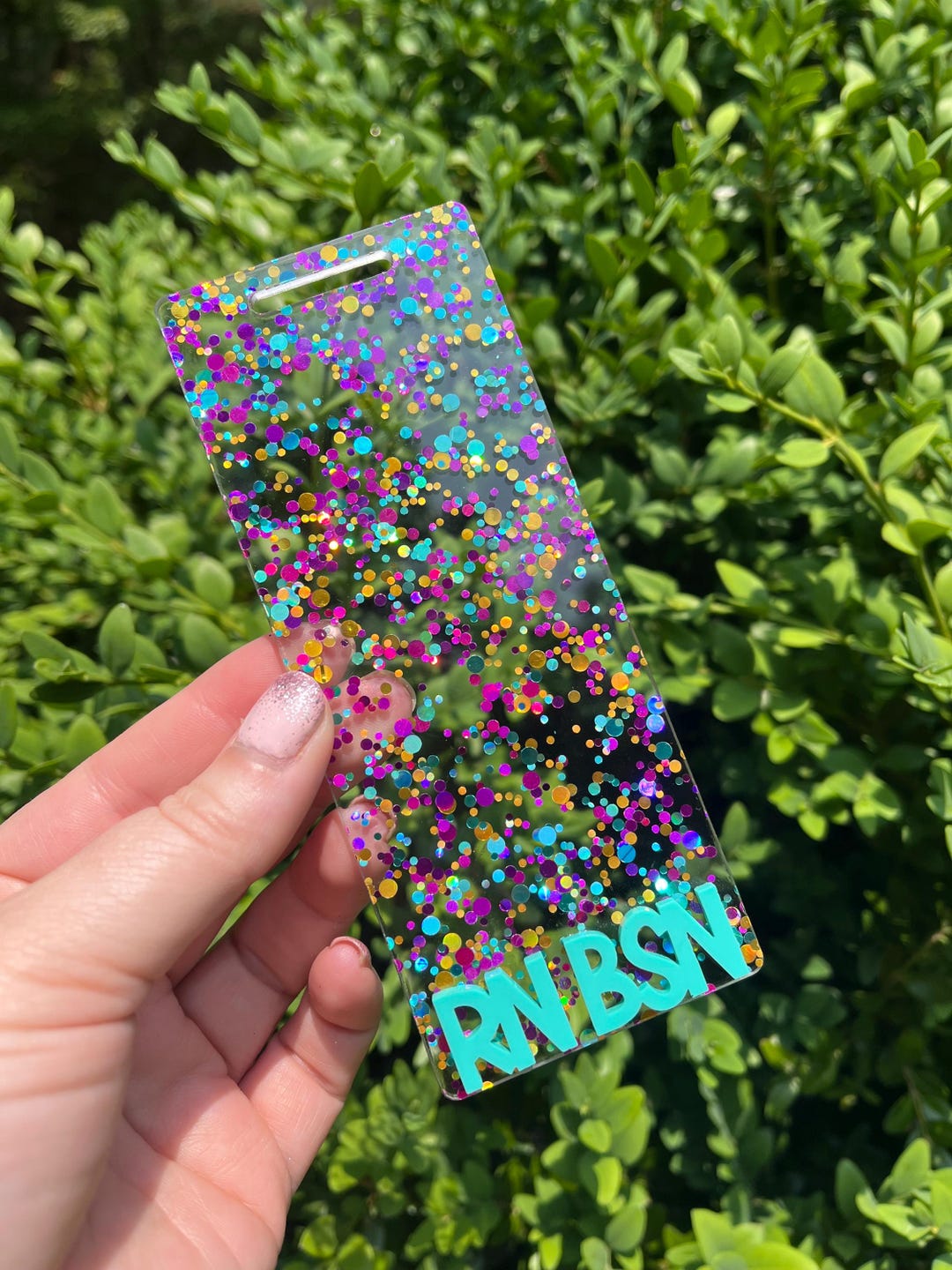 Acrylic Badge Buddy/sparkle Badge Buddy/3d Badge Buddy Badge Buddy ...