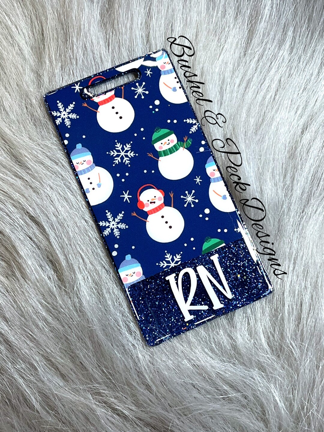 Glitter Badge Buddy/ Badge Buddy/snowman Badge Buddy/winter Badge Buddy ...