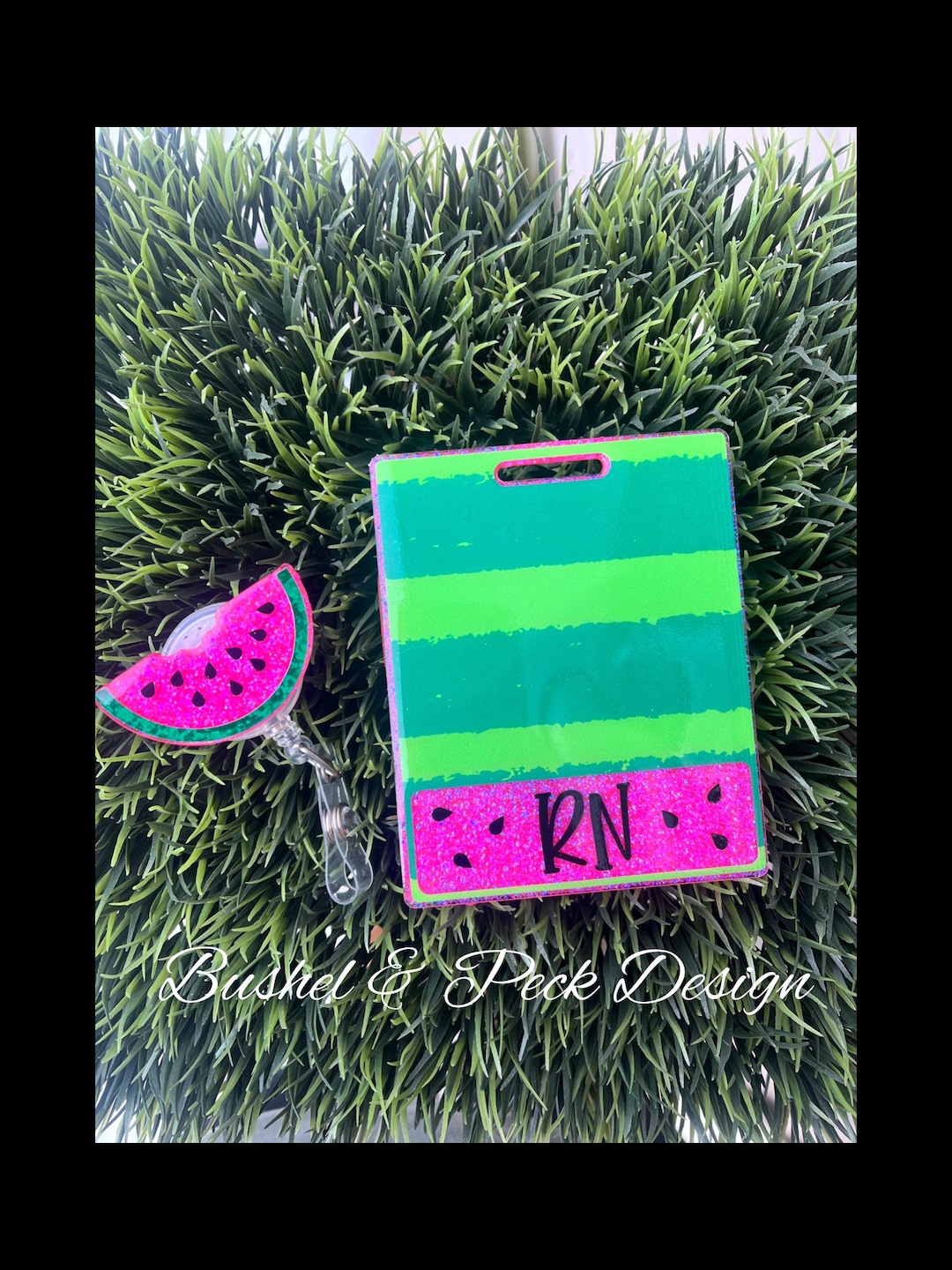 Glitter Badge Buddy/ Badge Buddy/summer Badge Buddy/watermelon Badge ...