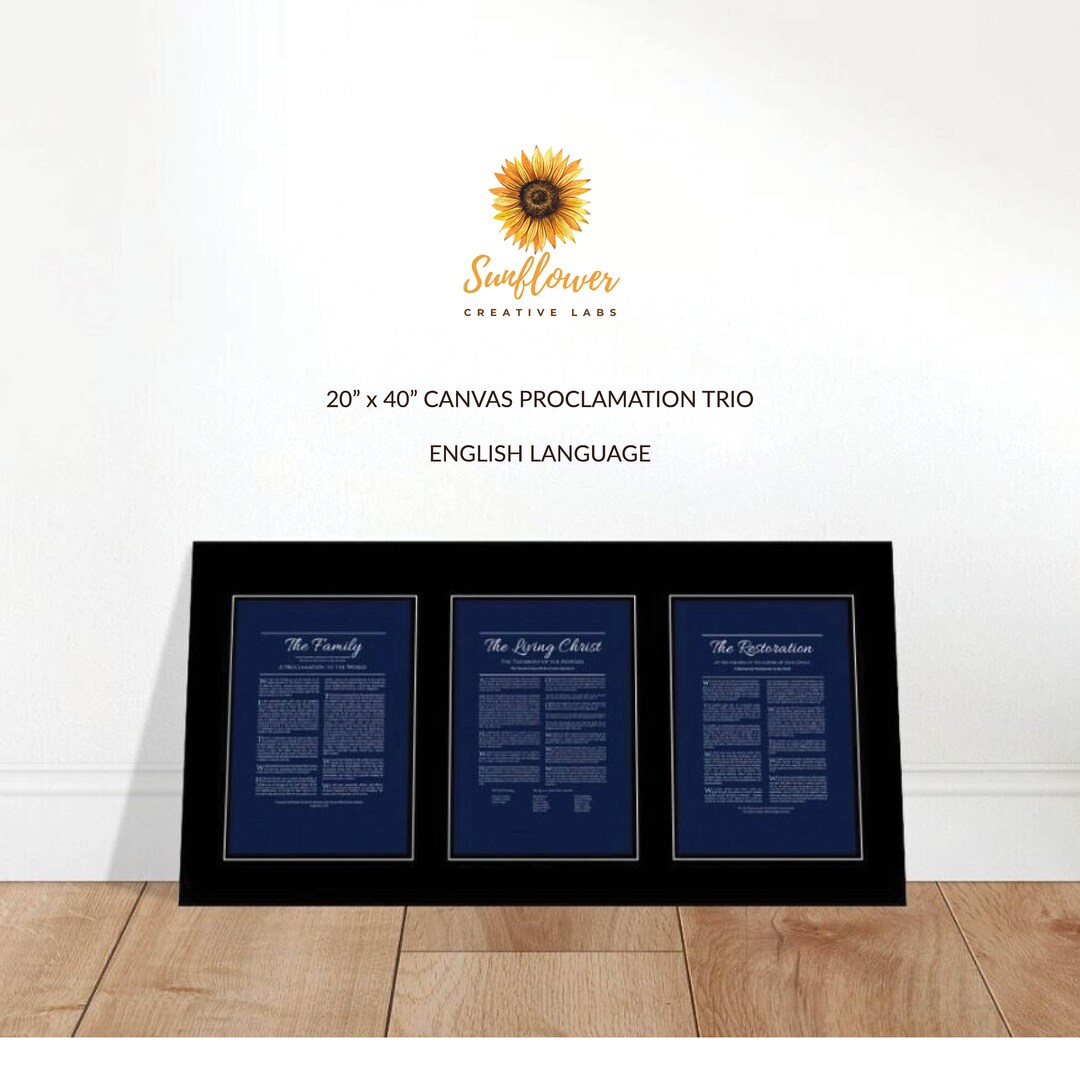 Family Proclamation Religious Wall Décor Restoration the Living Christ ...