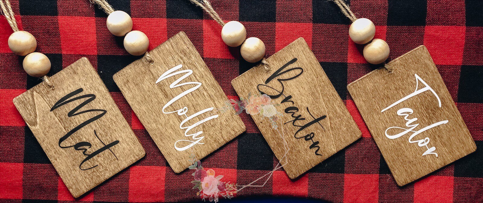 Christmas Personalized Wood Tag Rustic Farmhouse Tag - Etsy