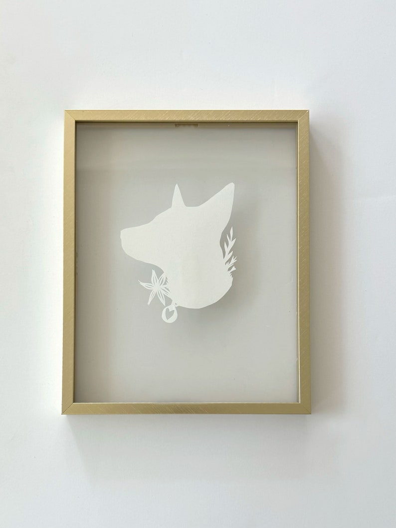 Large Custom Hand Cut Paper Silhouette Portrait With Personalized ...