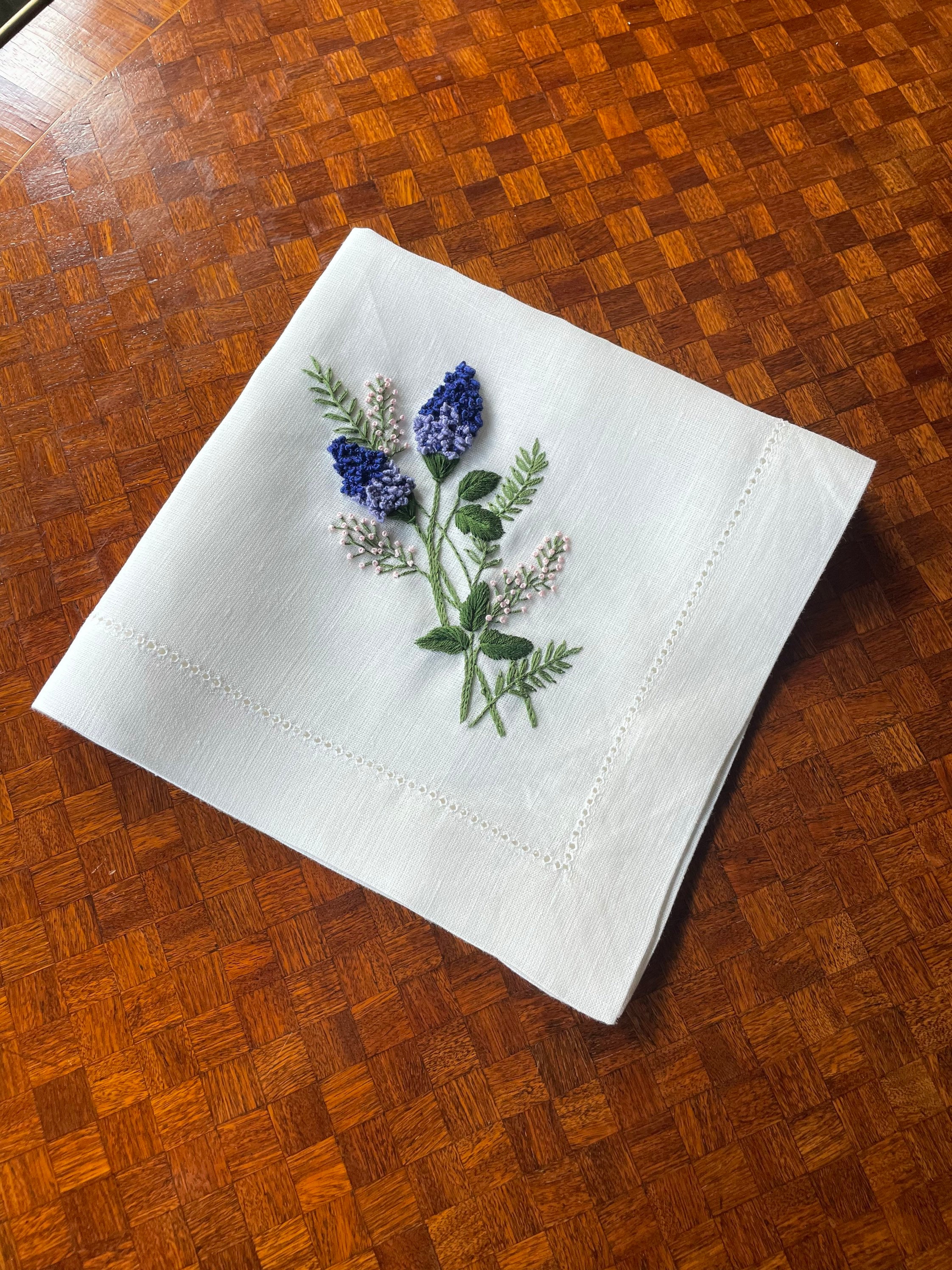 Set of 6 Spring Blooms Hand Embroidered Reusable Napkins - Etsy