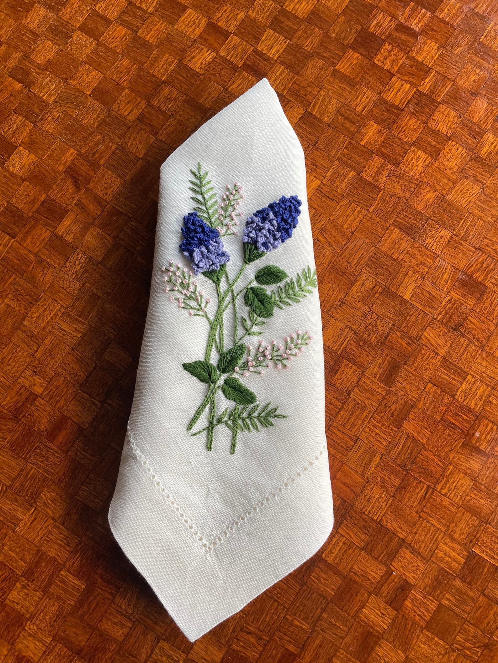 Set of 6 Spring Blooms Hand Embroidered Reusable Napkins - Etsy