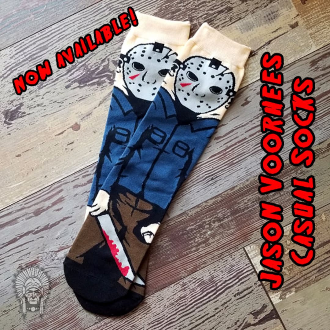 JASON VOORHEES - Casual Knit Socks - Friday the 13th Part 3 3D - New - Etsy