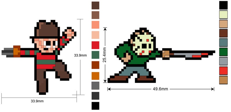 Enamel Pins MEGA-SLASHERS 8-bit Style Enamel Pins | Etsy