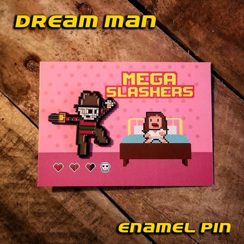 Enamel Pins MEGA-SLASHERS 8-bit Style Enamel Pins | Etsy