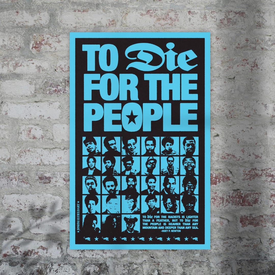To Die for the People | 12x18 Poster - Etsy