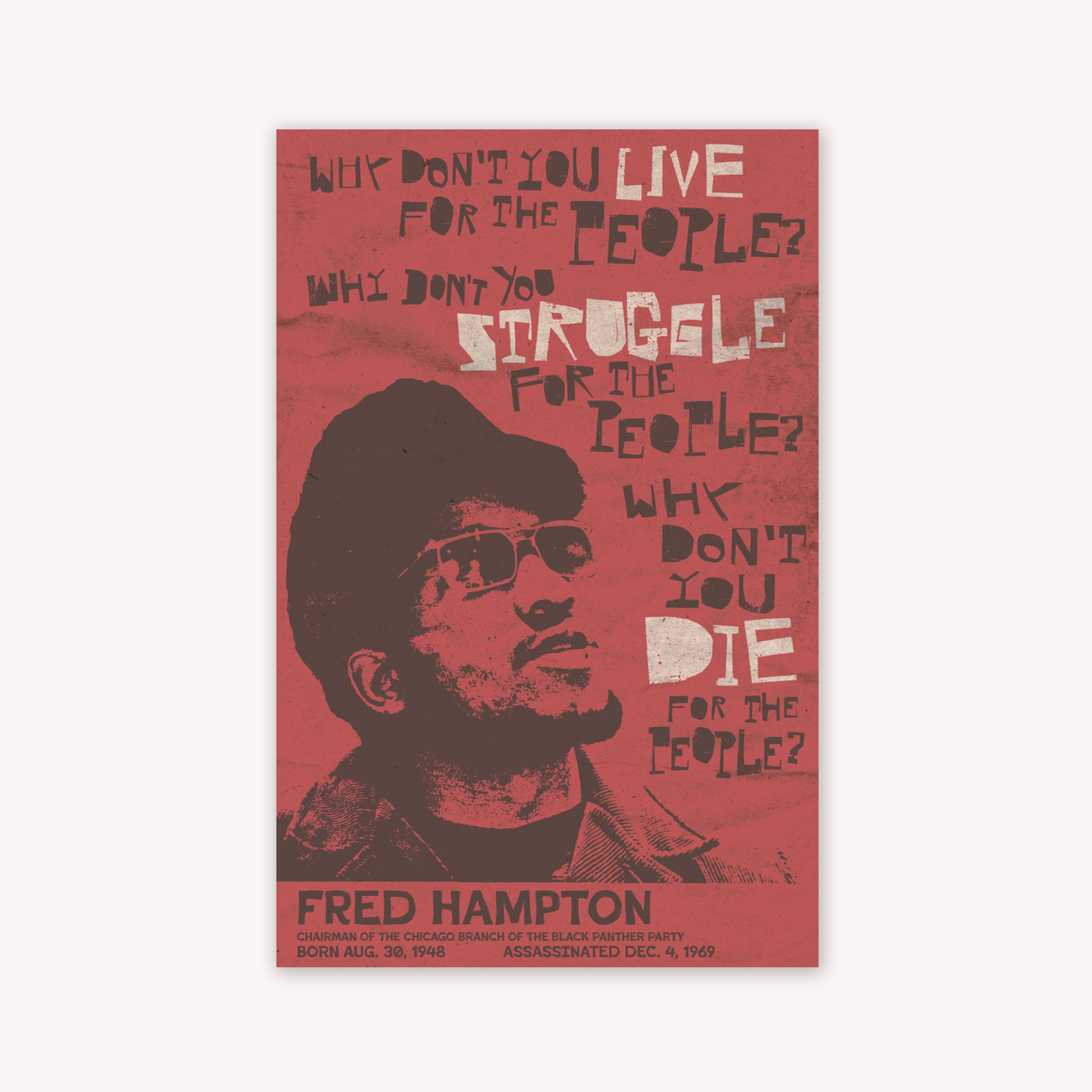 Die for the People Fred Hampton Digital Art - Etsy