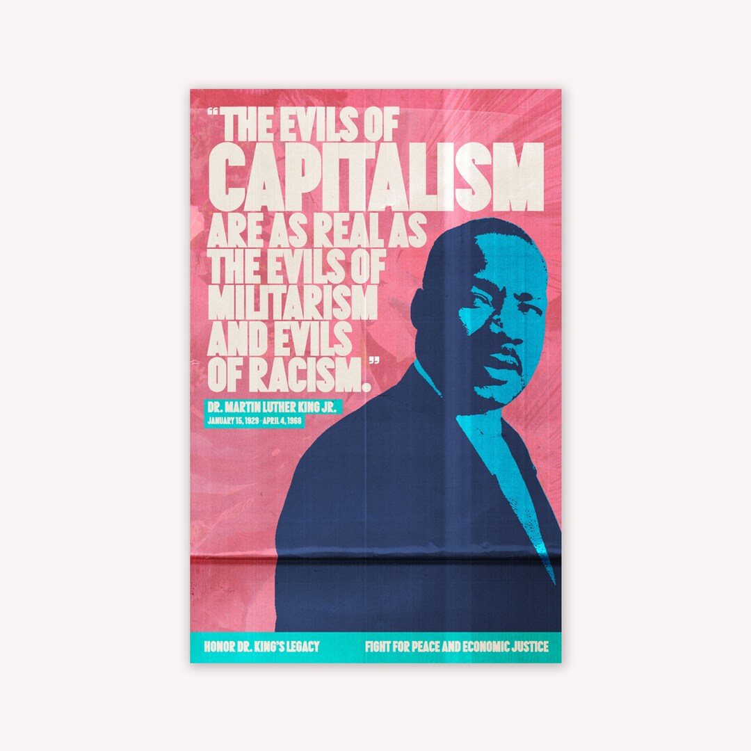 The Evils of Capitalism MLK Digital Art - Etsy