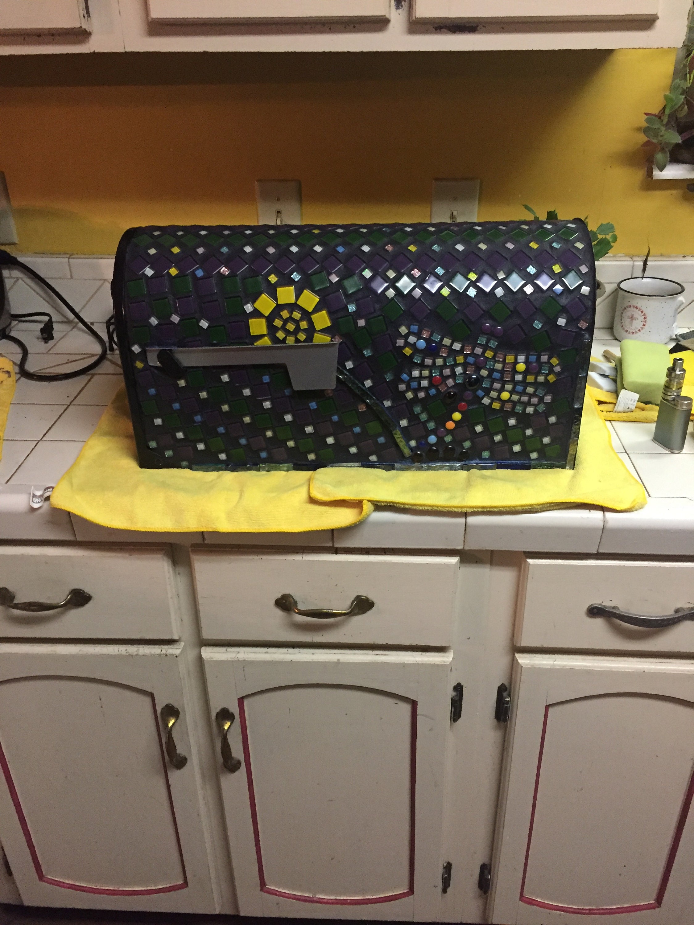 Custom made mosaic tile mailbox made to your specifications, totally ...