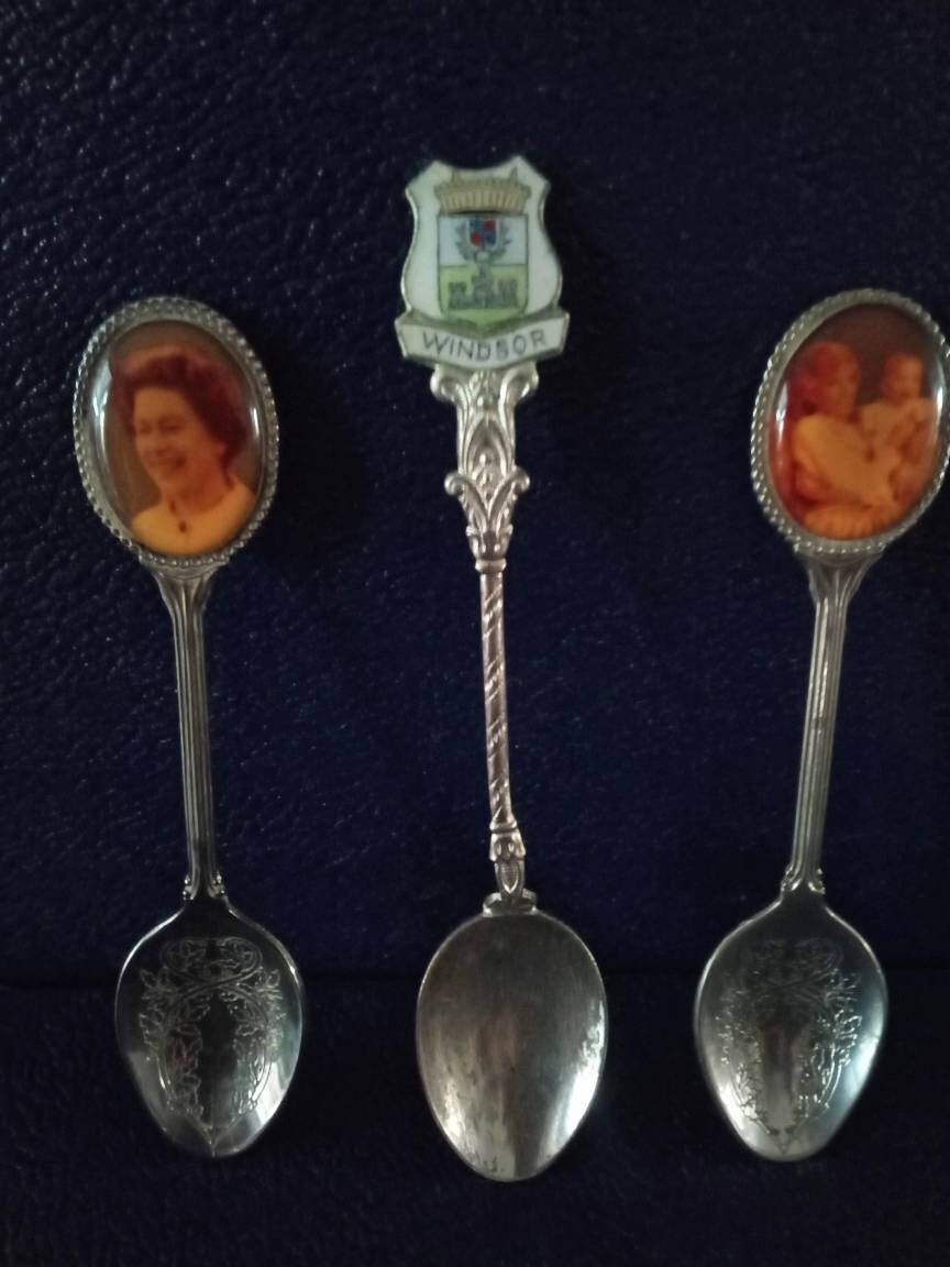 Royal Family Vintage Collectible Spoons X 3 Two Have Royal Photos ...