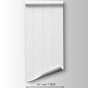Herringbone Wood Parquet Wallpaper | Removable Self Adhesive Modern ...