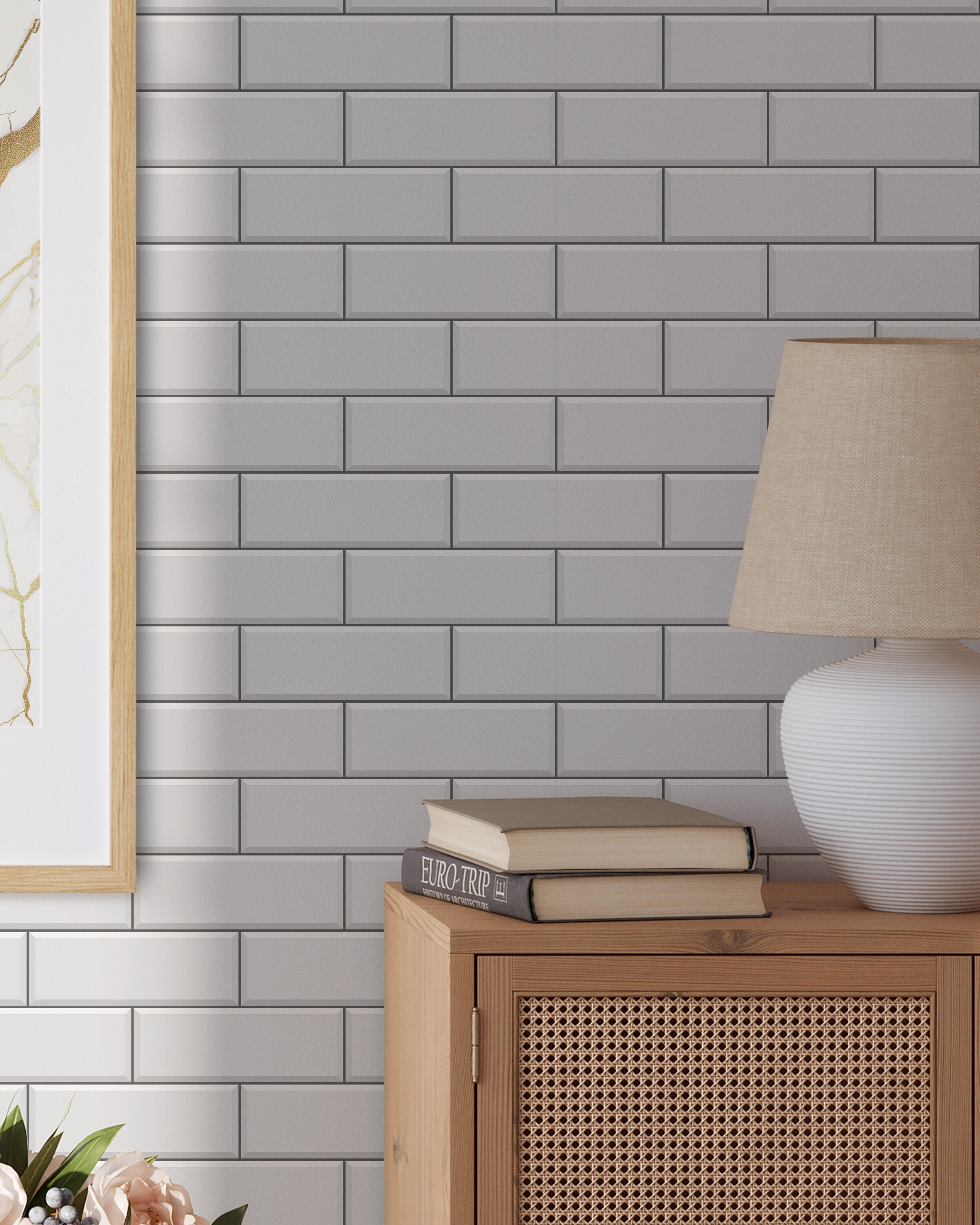 Subway Tile Wallpaper Removable Self Adhesive Tile Wallpaper - Etsy