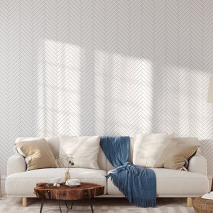 Herringbone Wood Parquet Wallpaper | Removable Self Adhesive Modern ...