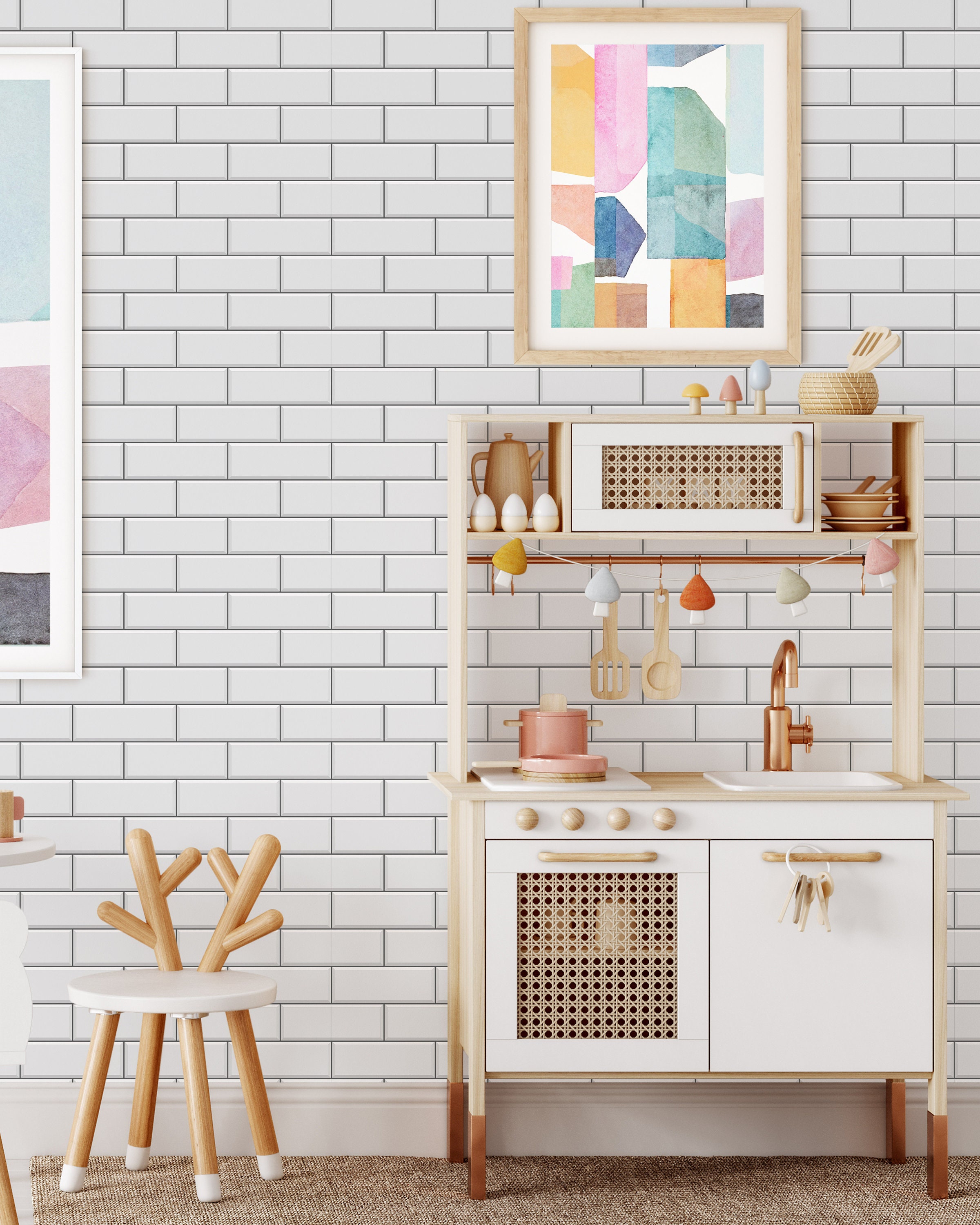 Subway Tile Wallpaper Removable Self Adhesive Tile Wallpaper - Etsy